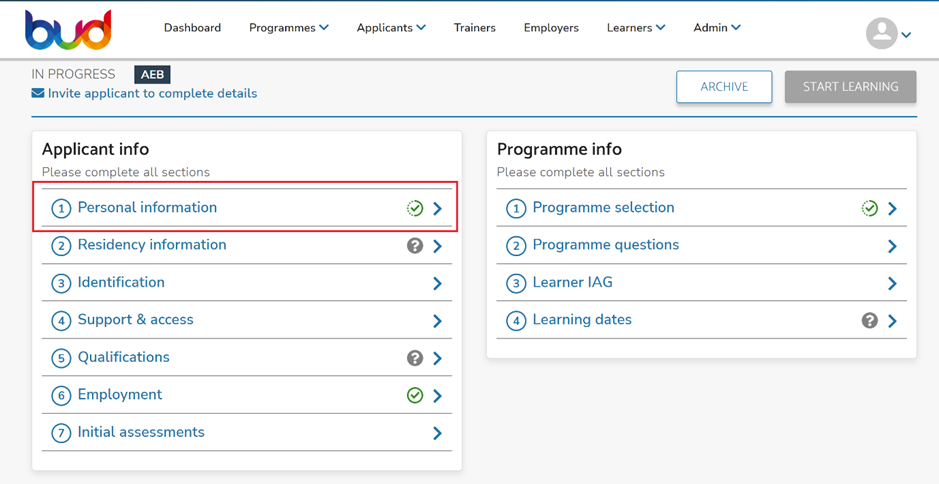 OST Enrolment – Using the Learning Records Service – Bud Systems